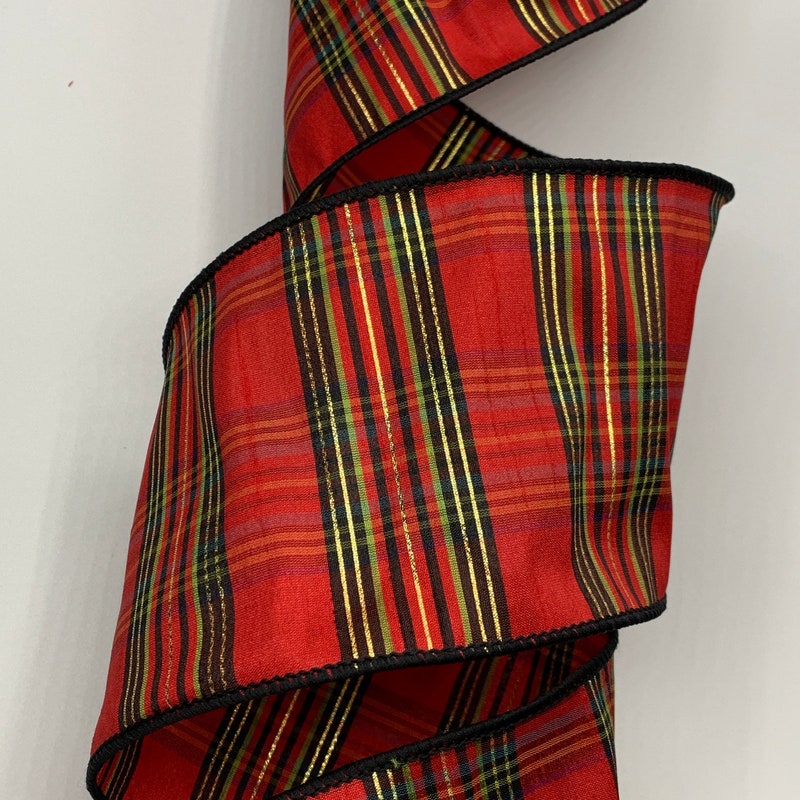 4 Wide Gold Ribbon Wired - Etsy