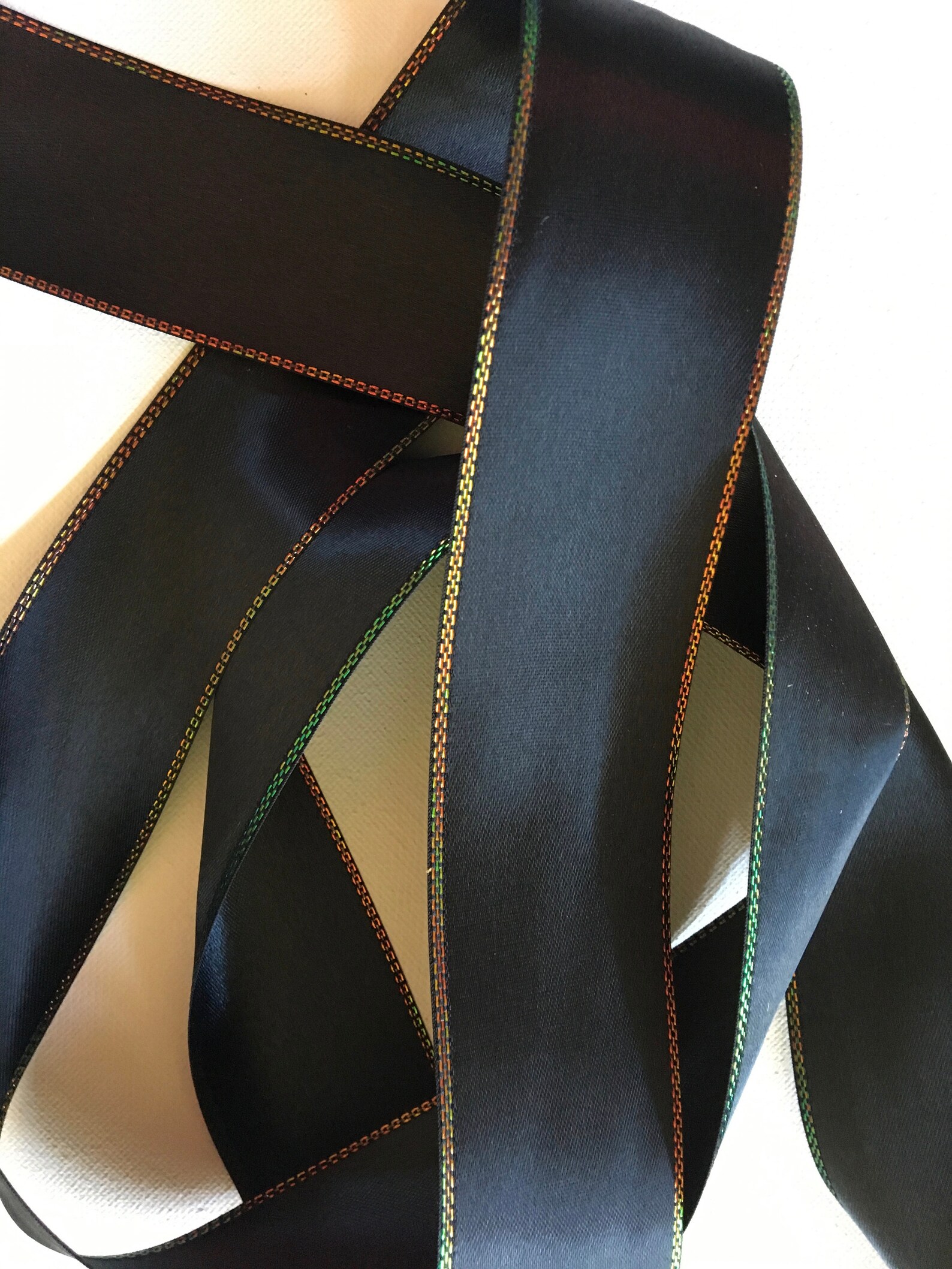 1.5 Black Satin Ribbon Not Wired Soft and Satiny - Etsy