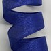 1.5" Metallic Blue Ribbon ~ Sparkles ~ No Glitter ~ Wired Edges ~ 10 ...