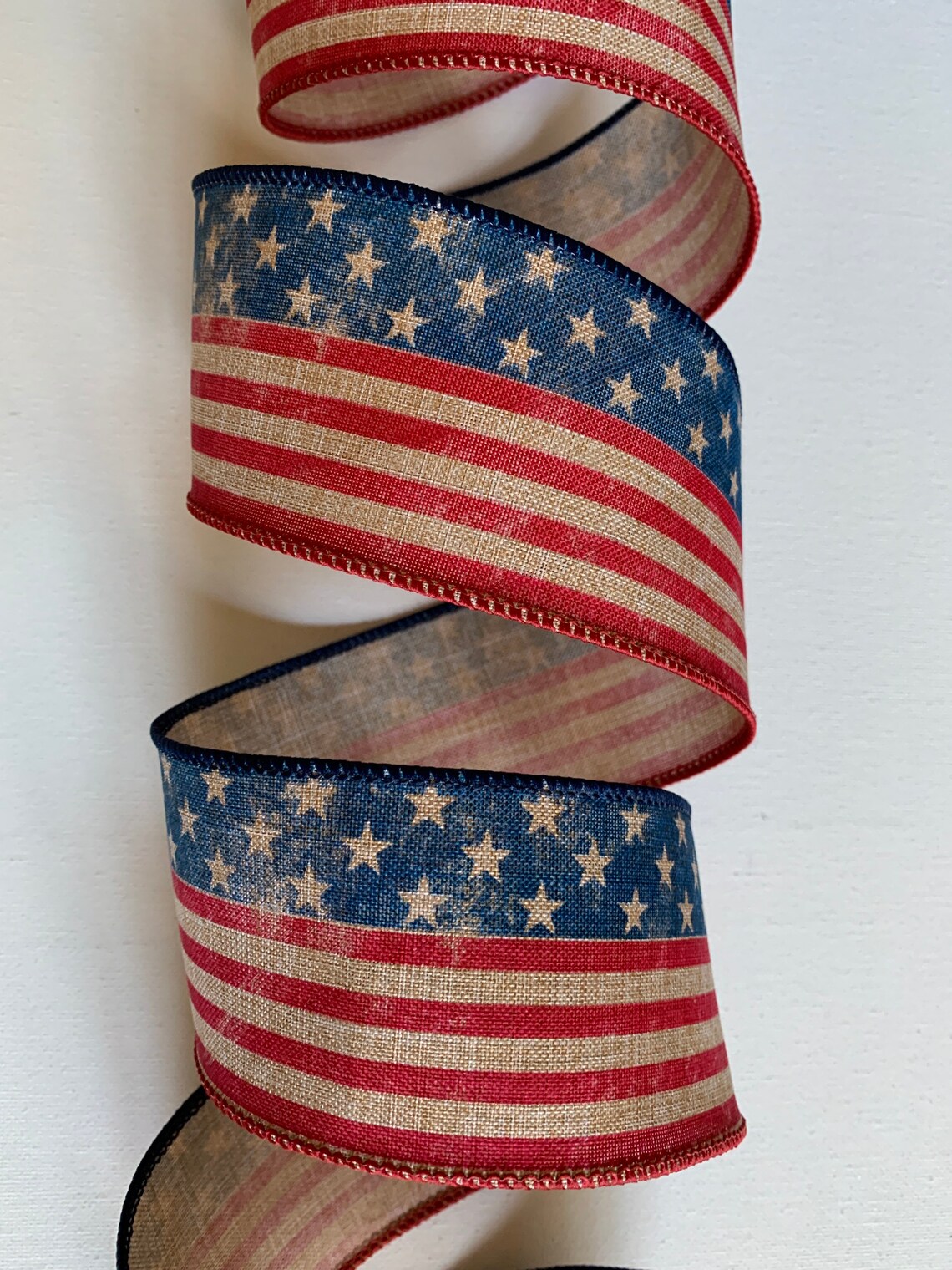 2.5 USA Continuous Vintage Flag Ribbon American Flag - Etsy