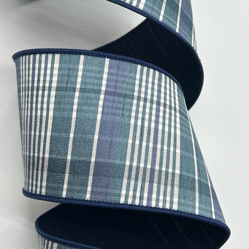 Dark Plaid Wired Ribbon - Etsy