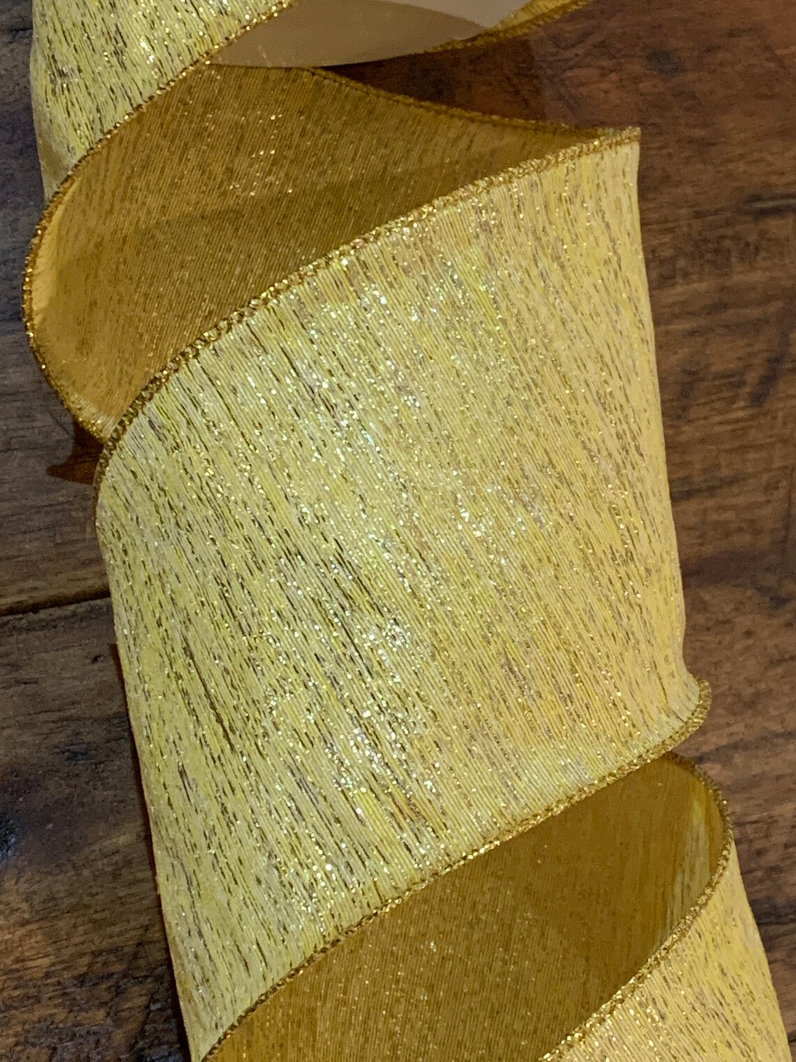 2.5 or 4 Yellow Gold Metallic Lame' Dupioni - Etsy