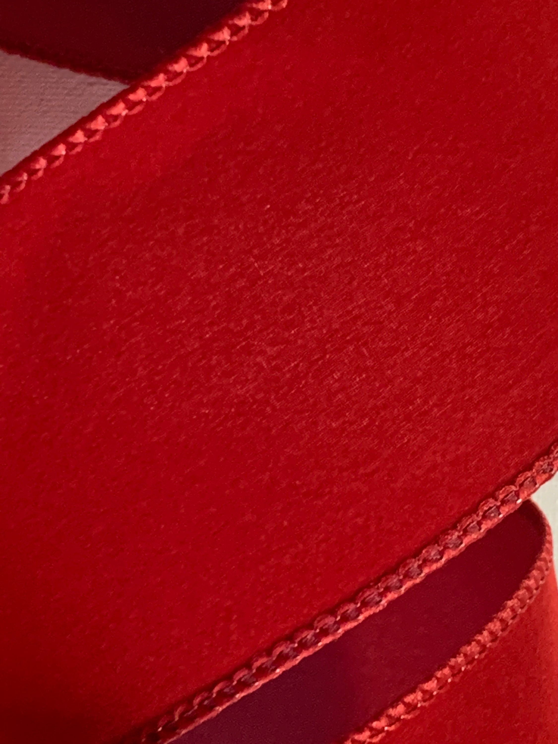 1.5 2.5 or 4 Bright Red or Scarlet / Brick Red Velvet - Etsy UK