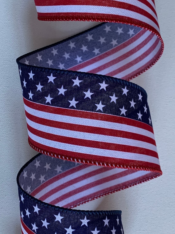 2.5 USA Continuous Flag Ribbon American Flag Ribbon | Etsy