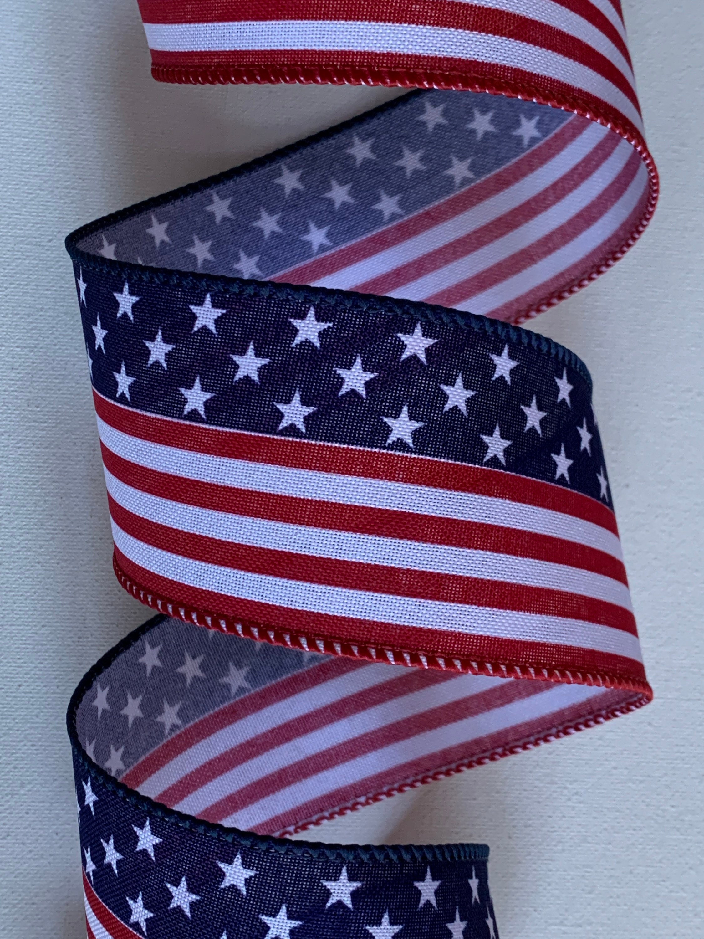 2.5 USA Continuous Flag Ribbon American Flag Ribbon - Etsy