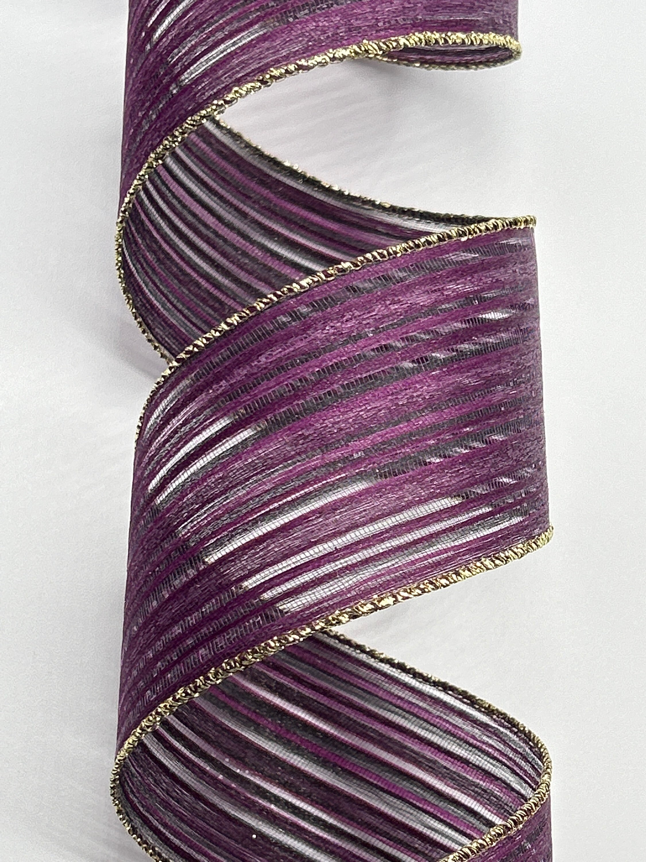 Purple Wired Ribbon - Etsy