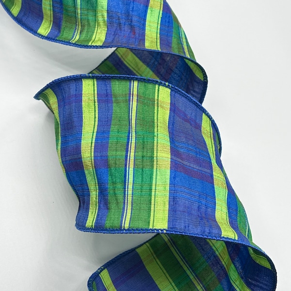 Green Plaid Ribbon - Etsy