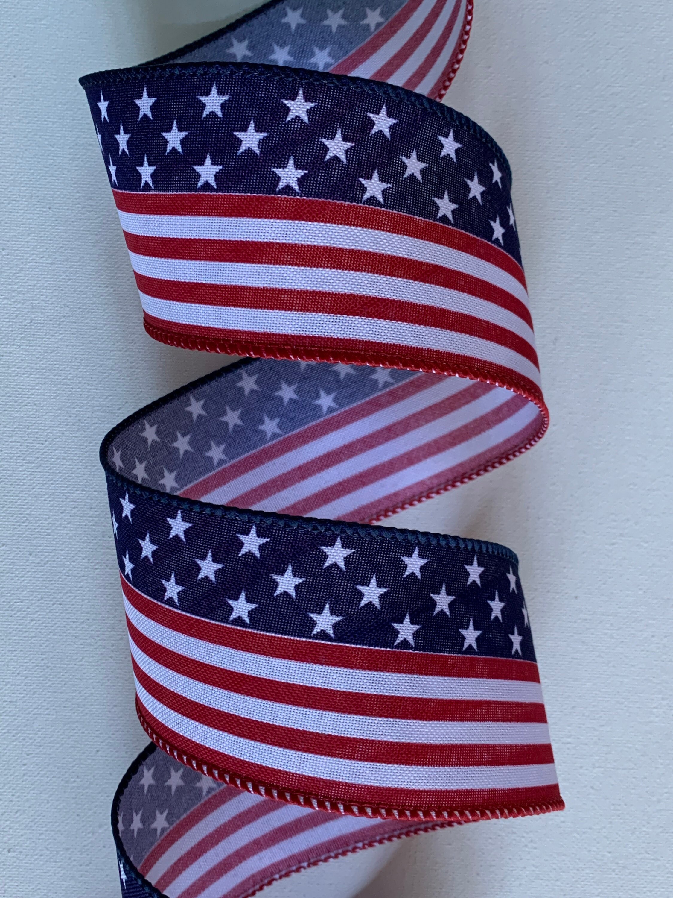 2.5 USA Continuous Flag Ribbon American Flag Ribbon - Etsy