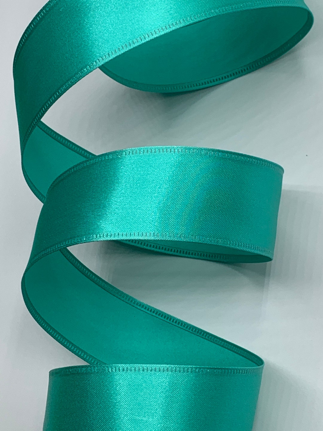 1.5" Jade Satin Ribbon ~ Wired Edges ~ 10 Yards Cut - Etsy