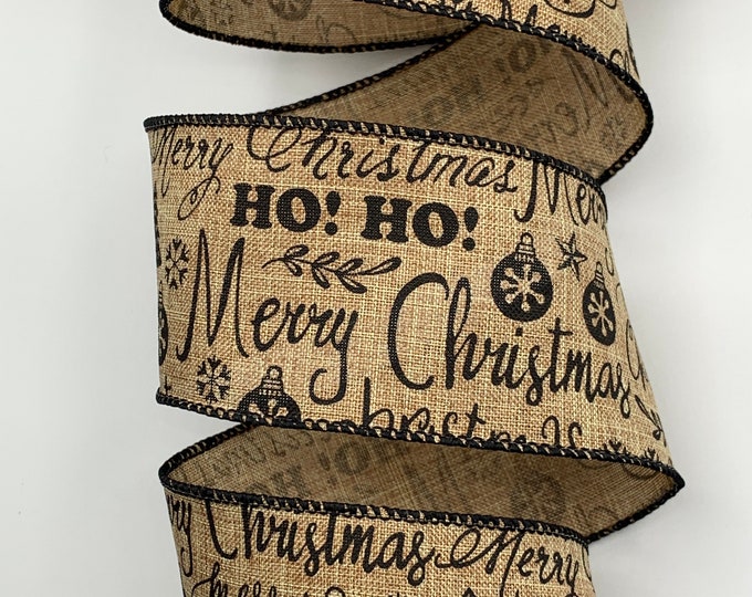 2.5 Red Winter Woods Scene Ribbon Red & White Ribbon Christmas Ribbon ...