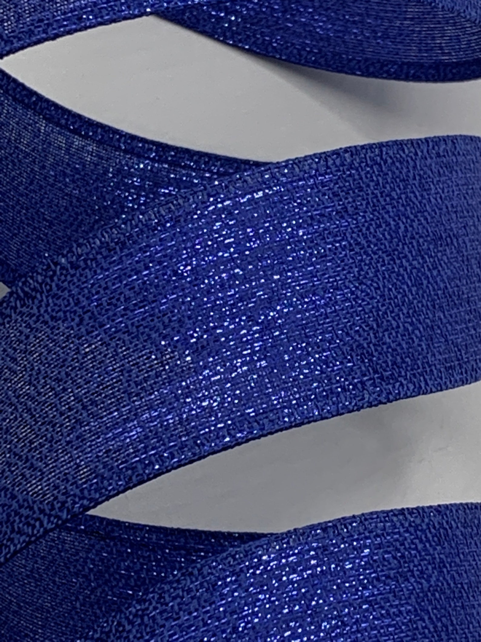 1.5 Metallic Blue Ribbon Sparkles No Glitter Wired - Etsy