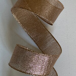 1.5" Metallic Rose Gold Ribbon ~ Wired Edges ~ 10 Yards - Etsy