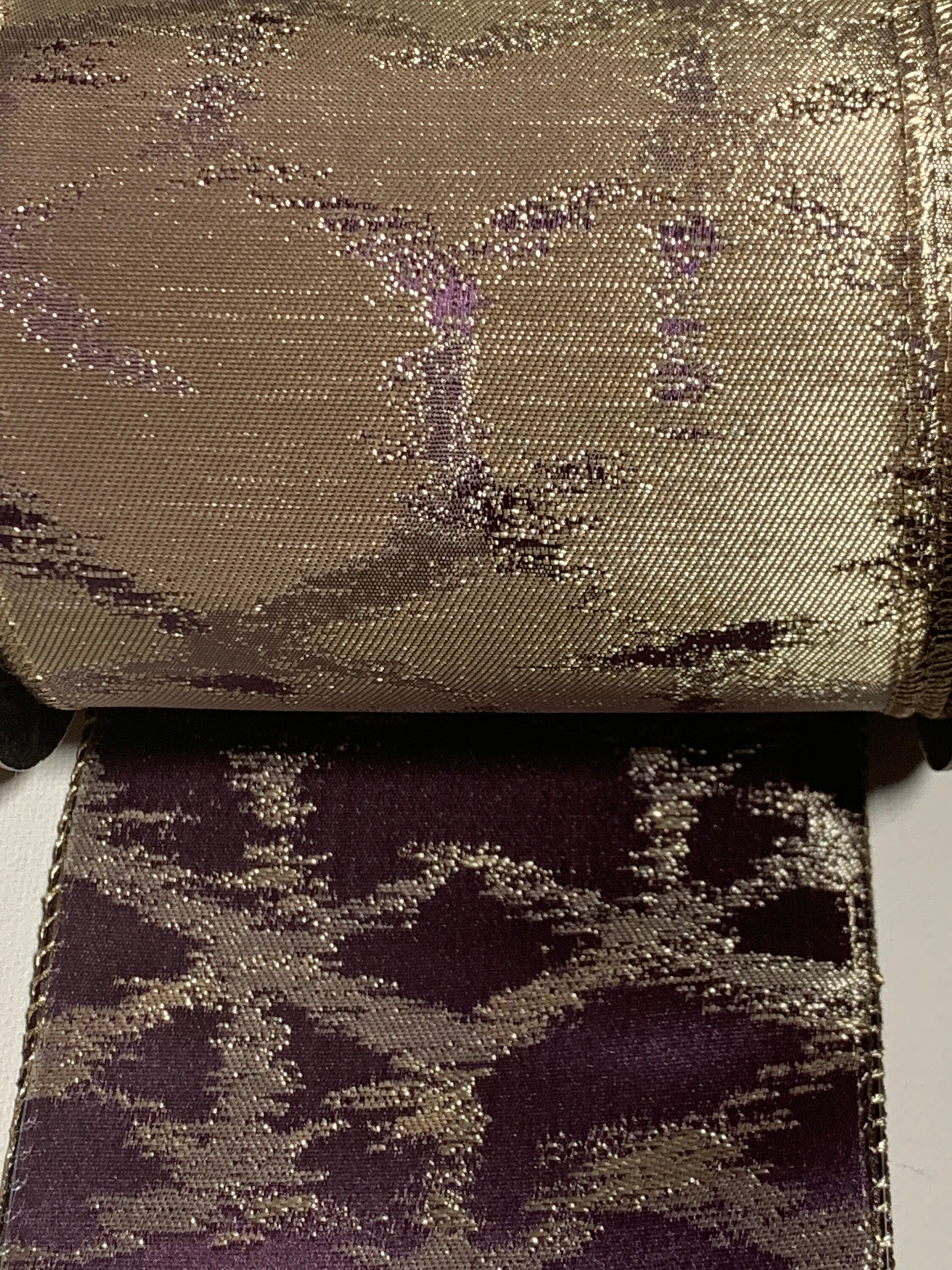 4 Winter Frost Wired Ribbon in Midnight Blue or Grape | Etsy