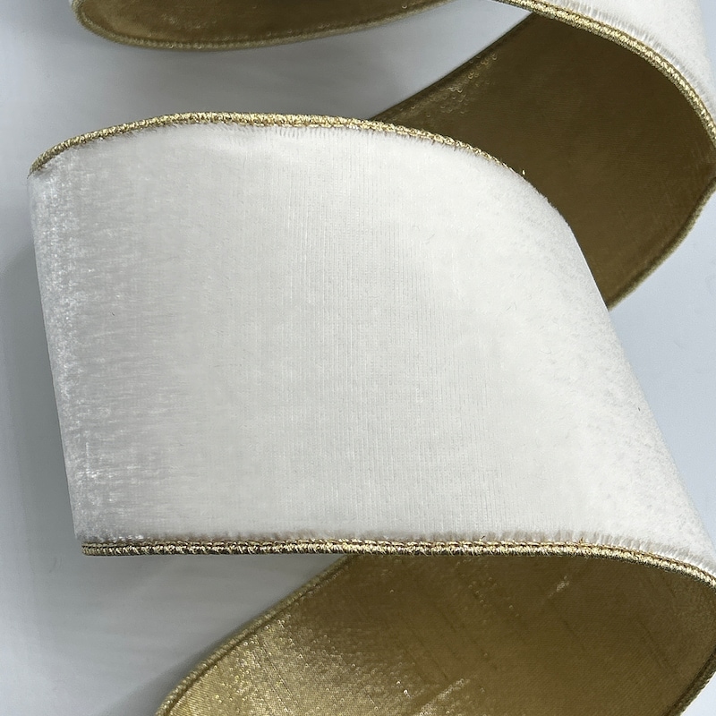 Velvet Ribbon Gold Edged - Etsy