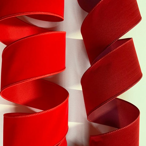 2.5 or 4 Red Plaid Ribbon Alford Wired Edges - Etsy