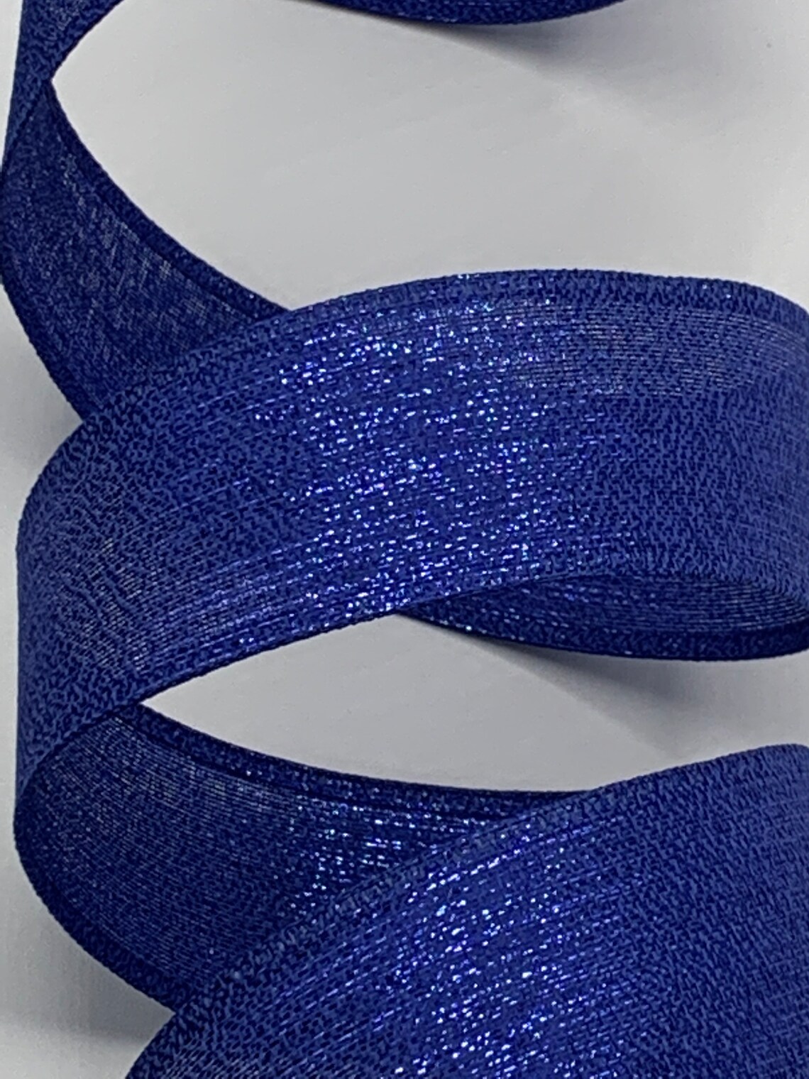 1.5 Metallic Blue Ribbon Sparkles No Glitter Wired - Etsy