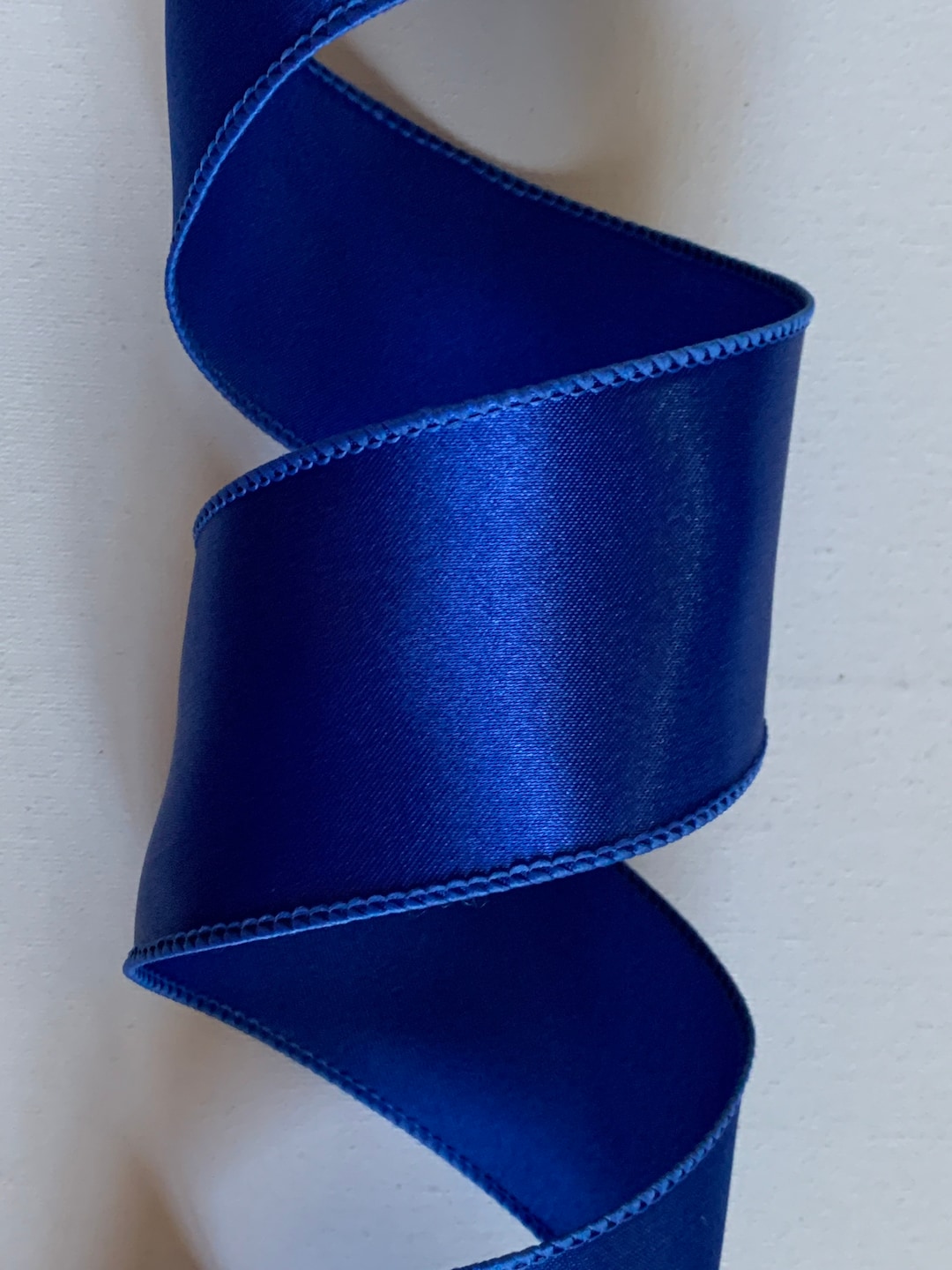 1.5" or 2.5" Royal Blue Satin Wired Ribbon ~ Wired Edges ~ 10 Yard Roll ...