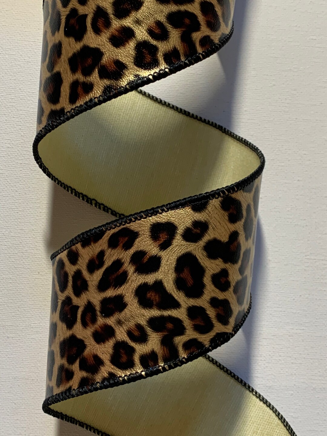 2.5" Leopard Leatherette Ribbon ~ Designer Ribbon ~ Luxury Ribbon ...