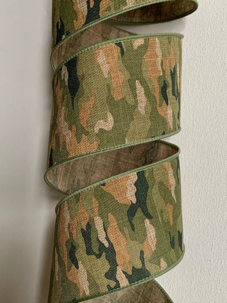 1.5 or 2.5 Camouflage Ribbon Camo Wired Edges - Etsy