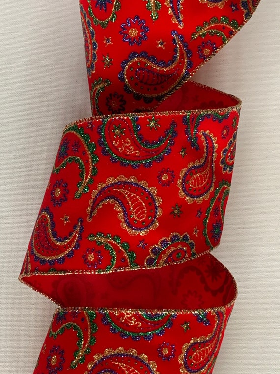 2.5 & 4 Red Velvet Wired Ribbon Jewel Tones | Etsy