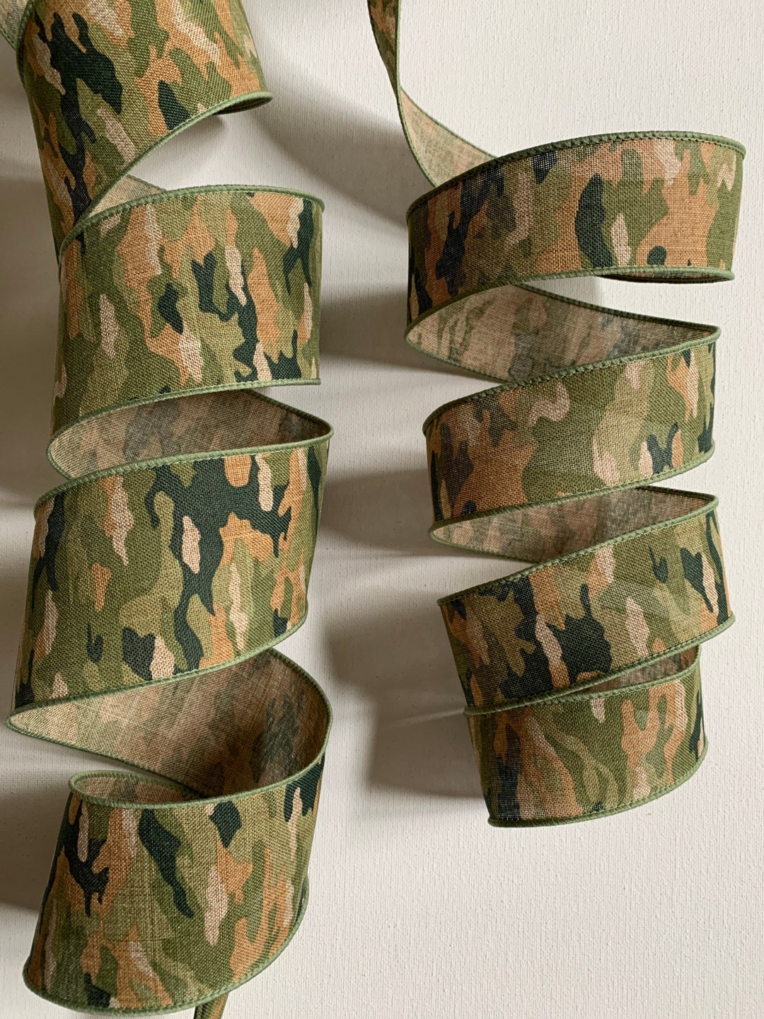 1.5" or 2.5" Camouflage Ribbon ~ Camo ~ Wired Edges ~ 10 Yard Roll - Etsy