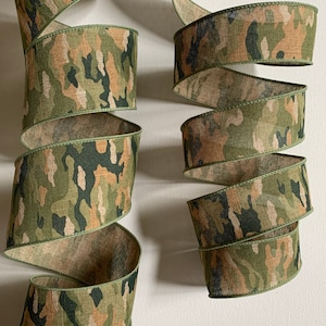 1.5" or 2.5" Camouflage Ribbon ~ Camo ~ Wired Edges ~ 10 Yard Roll - Etsy