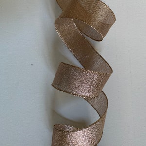 1.5" Metallic Rose Gold Ribbon ~ Wired Edges ~ 10 Yards - Etsy