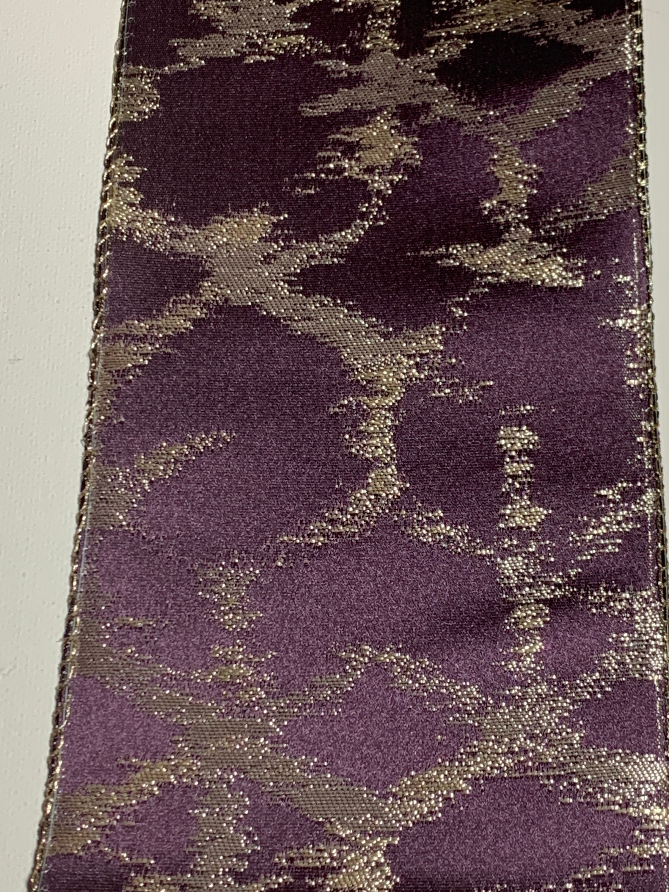 4 Winter Frost Wired Ribbon in Midnight Blue or Grape | Etsy