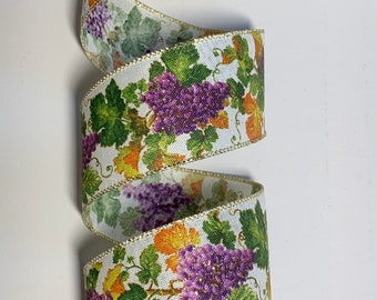 Wired Ribbon With Grapes - Etsy
