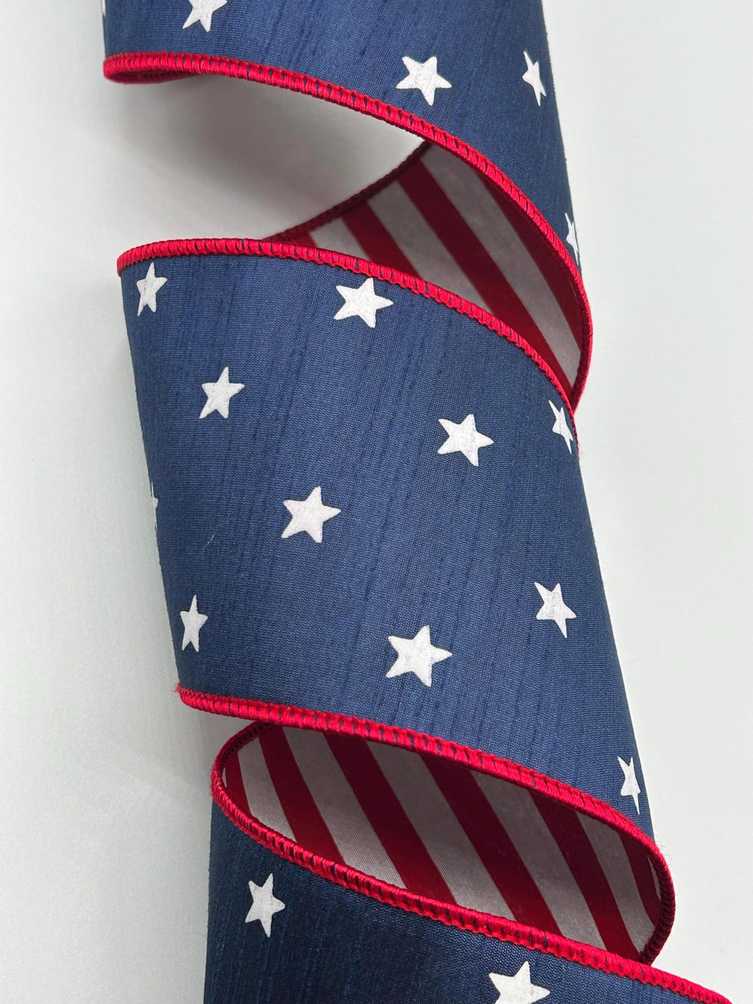 4 Stars and Stripes Ribbon Patriotic Ribbon Wired Edges 5 Yard Roll - Etsy