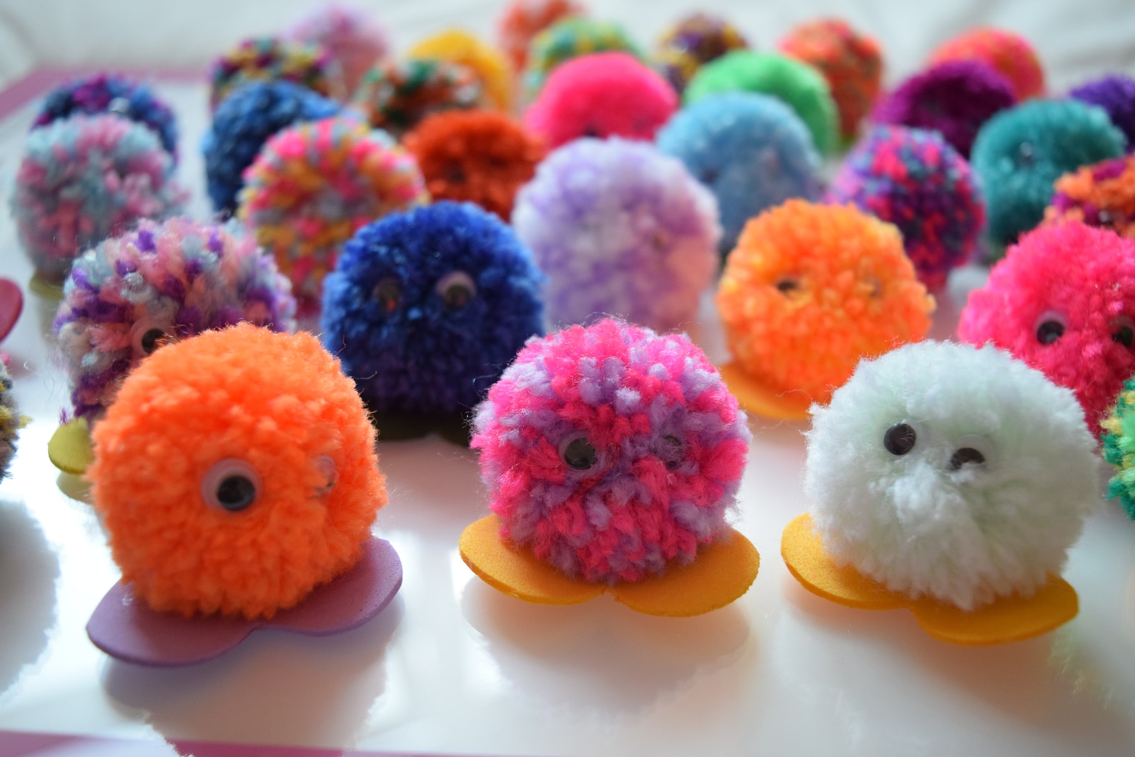 Pack of 5 Quiet Critters / Pom Pom Monsters - Great for Party Bag ...