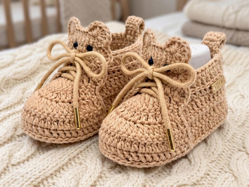 Bear Crochet Baby Booties Pattern | PDF Guide for Newborn Shoes (1-4 ...