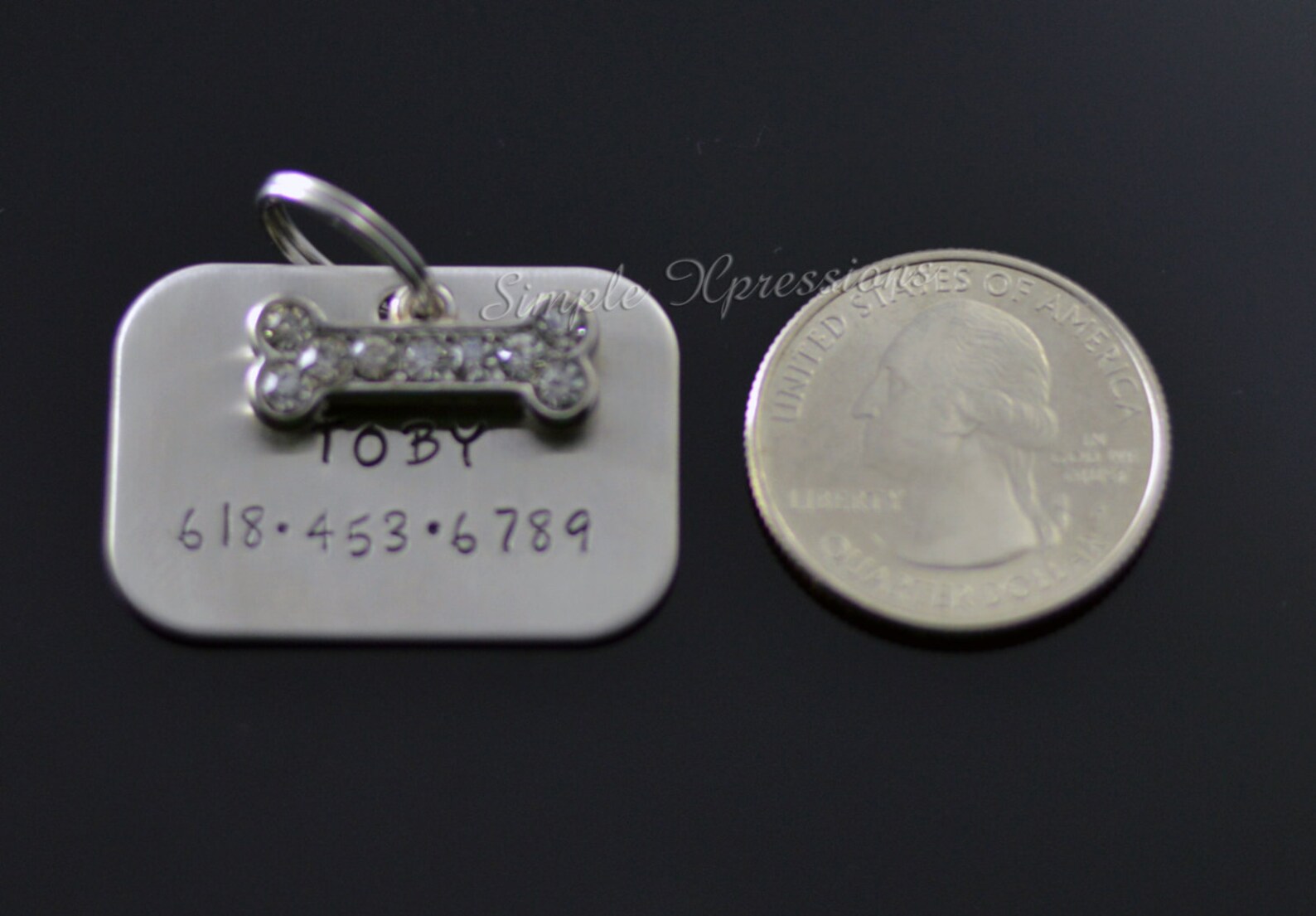Custom Pet ID Dog Tag 1.25 Rectangle Stainless Steel - Etsy