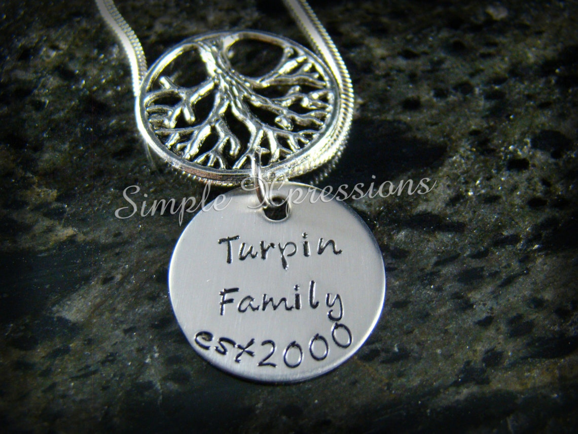 Family Tree of Life Pendant Necklace With Hidden Message - Etsy