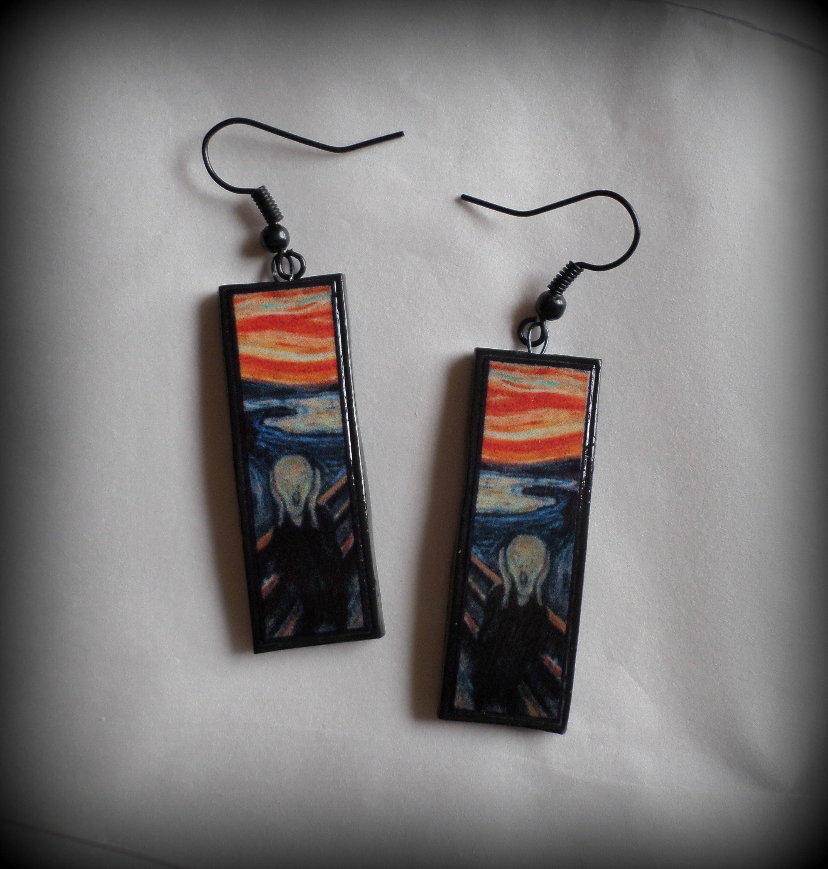 The Scream Earrings Edvard Munch Handmade Polymer Clay - Etsy