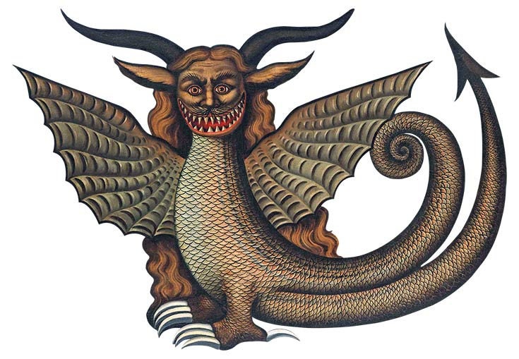 Medieval Demon Painting