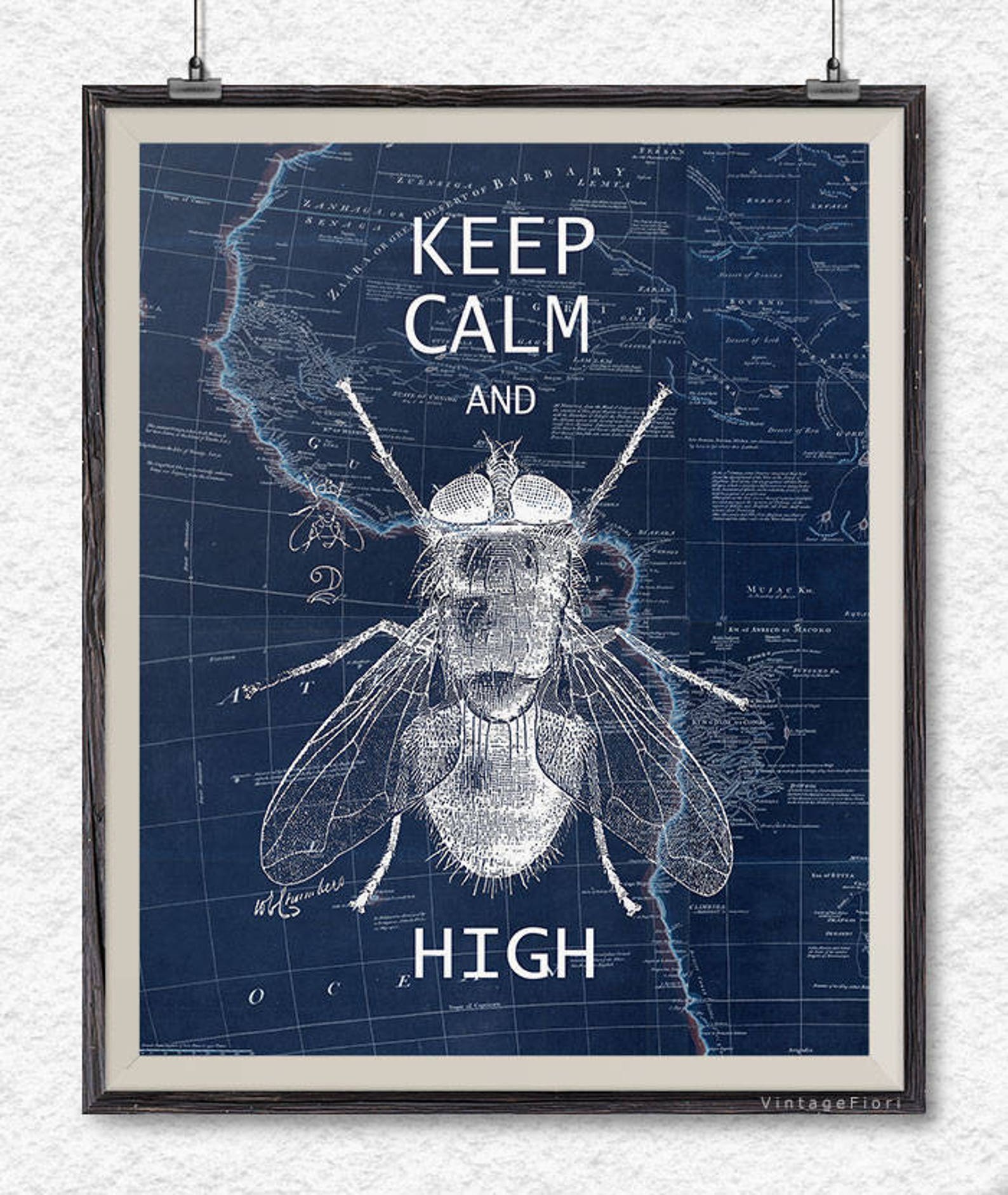 Instant Download Quote Print Keep Calm and Fly High - Etsy