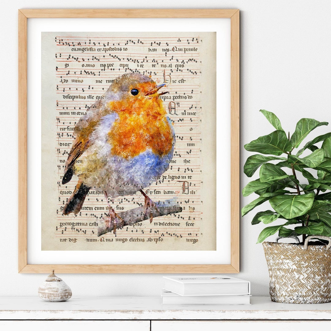 Robin Printable Art, Bird Decor, Instant Download Nursery Wall Art - Etsy