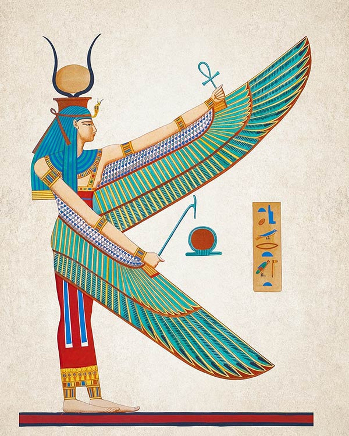Isis Goddess, Art of Ancient Egypt, Egyptian Printable Wall Art - Etsy