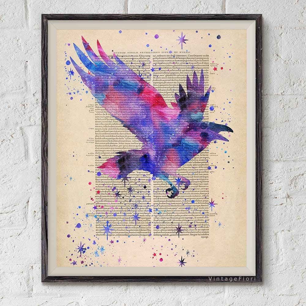 Crow Printable Raven Wall Art Bird Decor Etsy