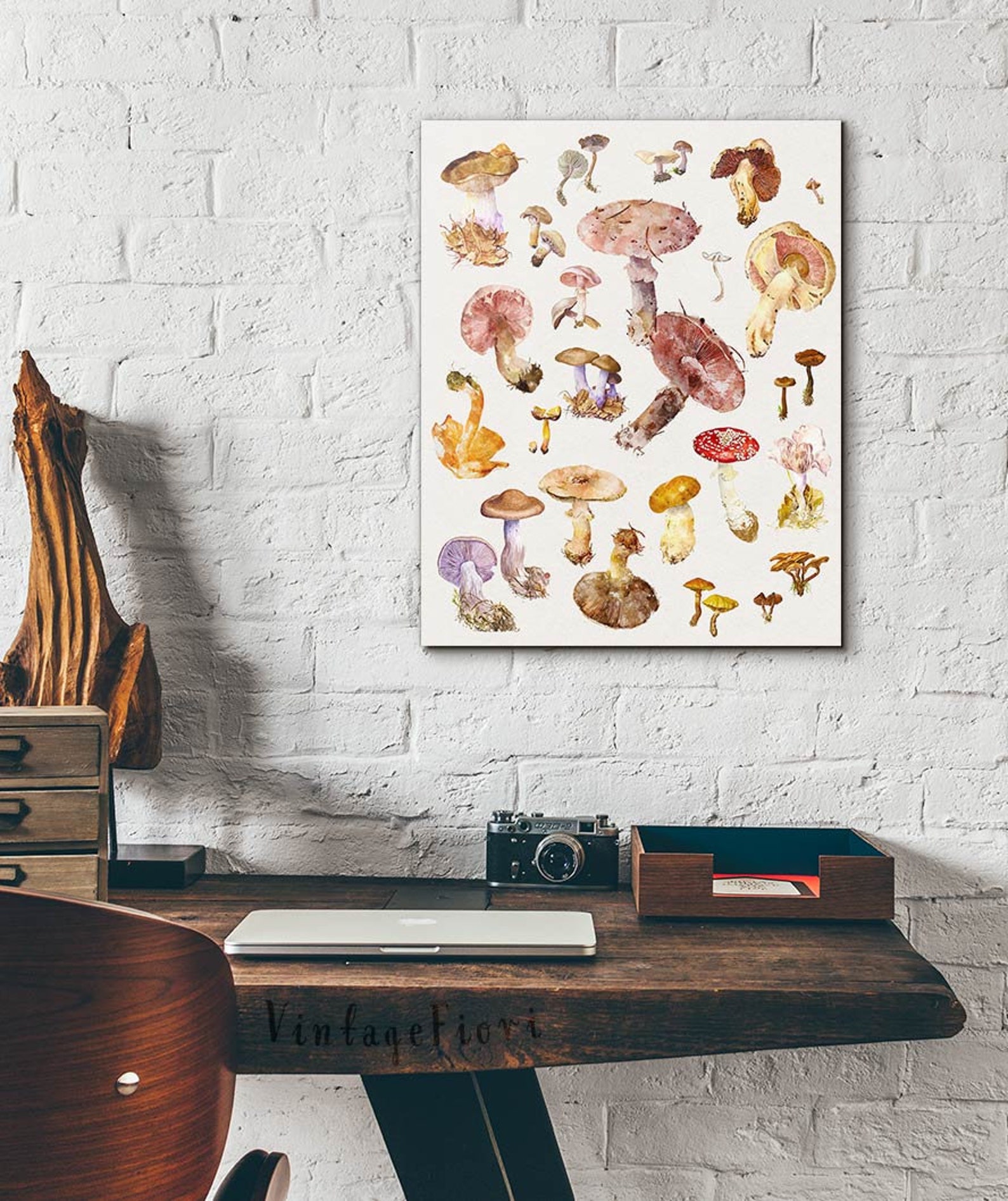 Mushroom Printable Art, Mushroom Poster, Botanical Chart, Kitchen Wall ...