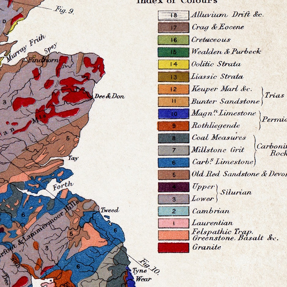 Geological Map of Great Britain Printable Wall Art UK - Etsy