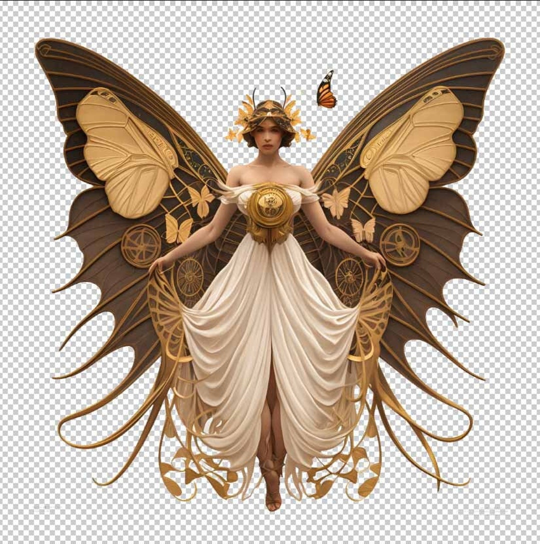 Art Nouveau Butterfly Woman Printable Wall Art - Unique Home Decor - Etsy