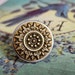 Sun Ring, Antique Button Ring, Sun Motif Jewelry, Adjustable Stainless ...
