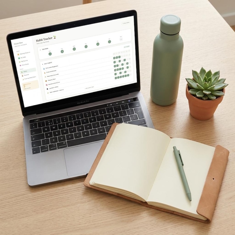 ADHD Daily Planner & Habit Tracker | Interactive Workbook, Rewards ...