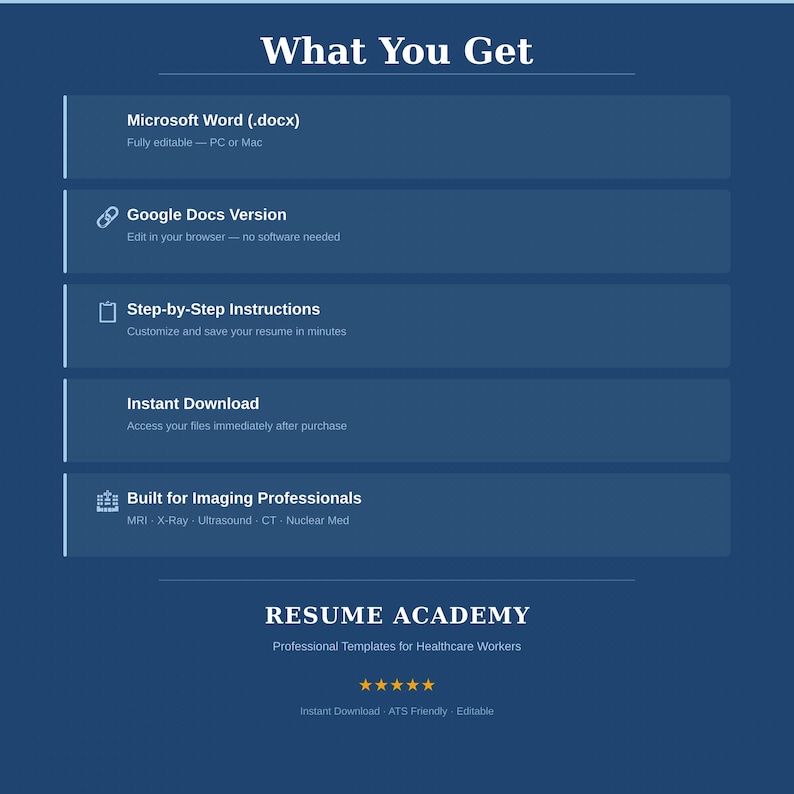 Imaging Tech Resume Template | MRI, X-ray, Ultrasound, ARRT, Ats ...