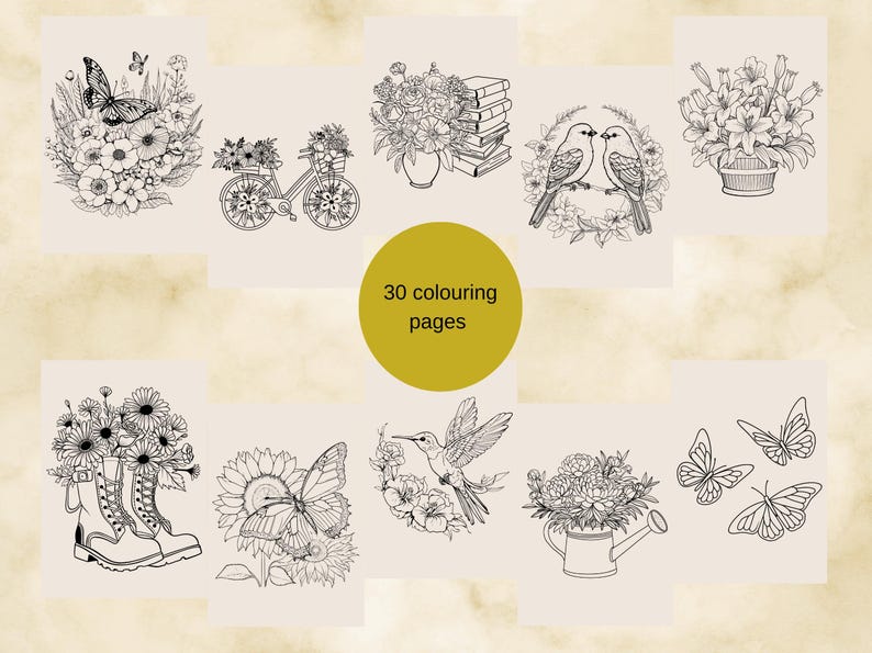 Therapeutic Nature Colouring Book | Floral Botanical Art, Stress Relief ...