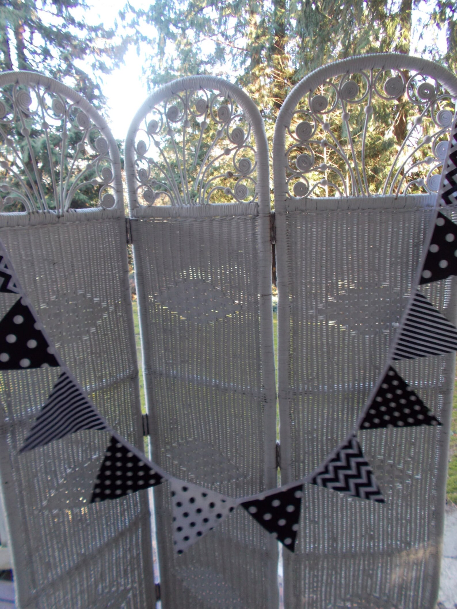 Fabric Banner/bunting in Black and White - Etsy