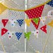 Fabric Banner Primary Colors in Polka Dots, Birthday ,photo Prop, Baby ...