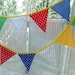 Fabric Banner Primary Colors in Polka Dots, Birthday ,photo Prop, Baby ...